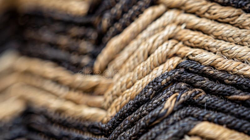 This Closeup Captures the Playful Zigzag Pattern of a Handwoven Rattan ...