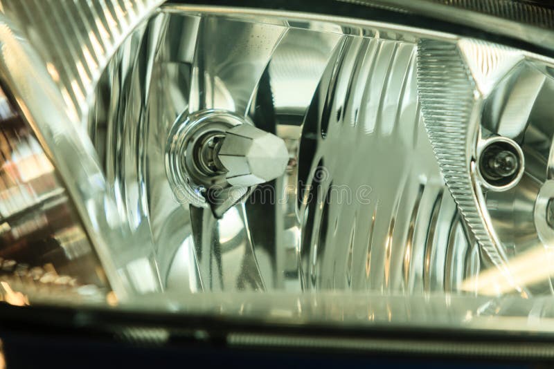 Closeup of Car Headlight Detail Stock Image - Image of vehicle ...