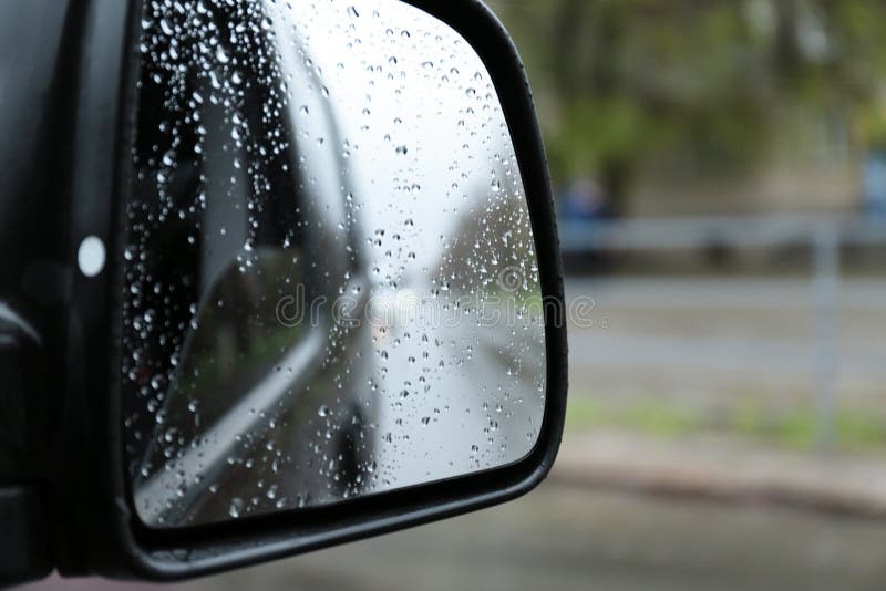 Closeup of Car Side Rear View Mirror Stock Image - Image of side ...
