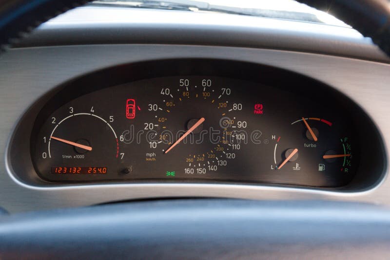 Closeup of a Car Speedometer Stock Photo - Image of drive, dashboard ...