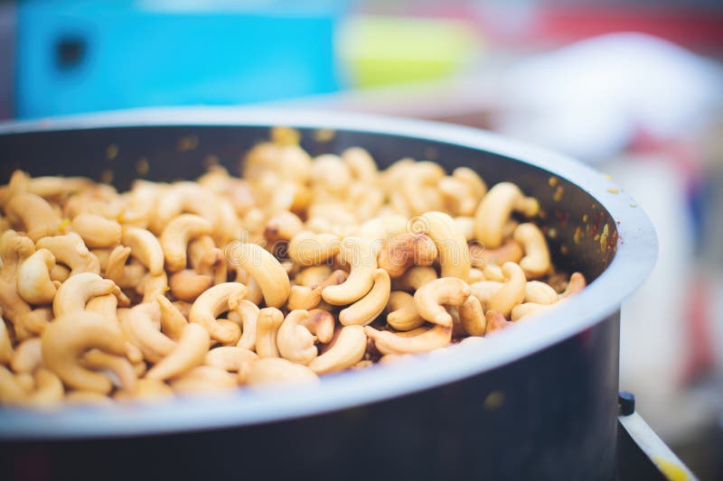 Closeup of Cashew Nuts during Oil Extraction Stock Photo - Image of ...