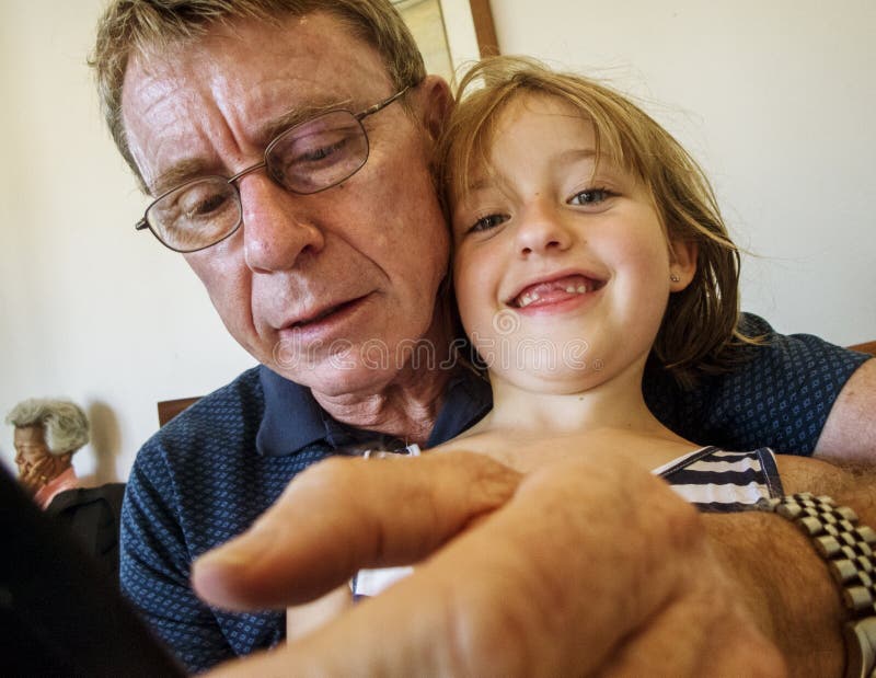 Closeup of Caucasian Father and Daughter Stock Image - Image of family ...