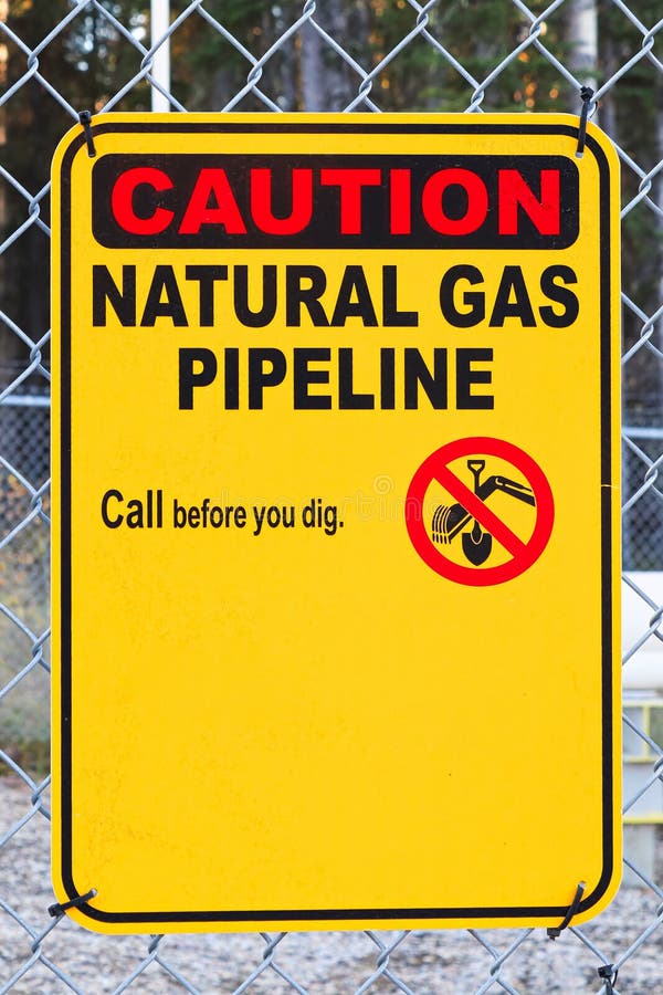 Gas Pipeline Sign stock photo. Image of environment, digging - 1838050