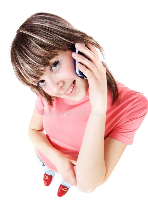 Closeup cell stock image. Image of close, face, lady, cheerful - 2147585