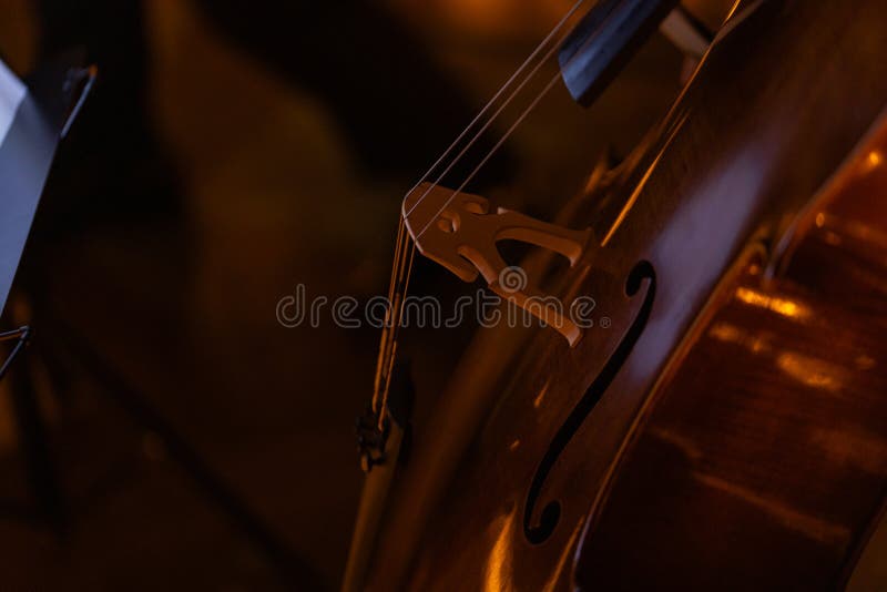 Closeup of Cello with Lots of Candles Stock Photo - Image of closeup ...
