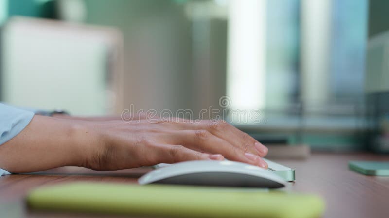 Closeup Ceo Hands Typing Computer Keyboard. Anonymous Worker Checking ...