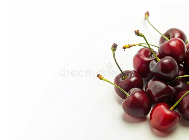Closeup of Cherry Pieces Isolated Stock Illustration - Illustration of ...