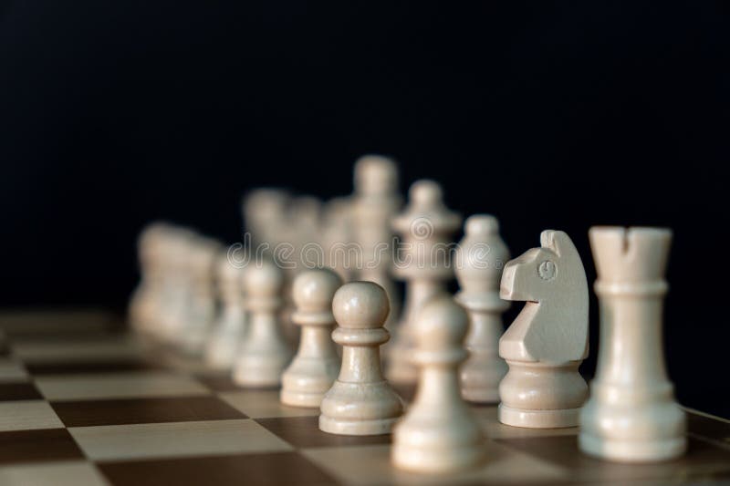 Closeup of a Chessboard Set Up in Its Beginning Position Featuring ...
