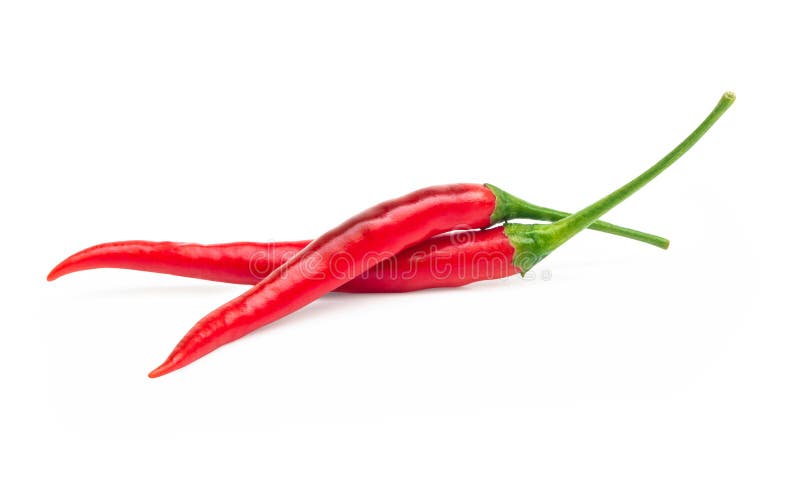 Closeup Chilli Pepper on White Background, Raw Food Ingredient Concept ...