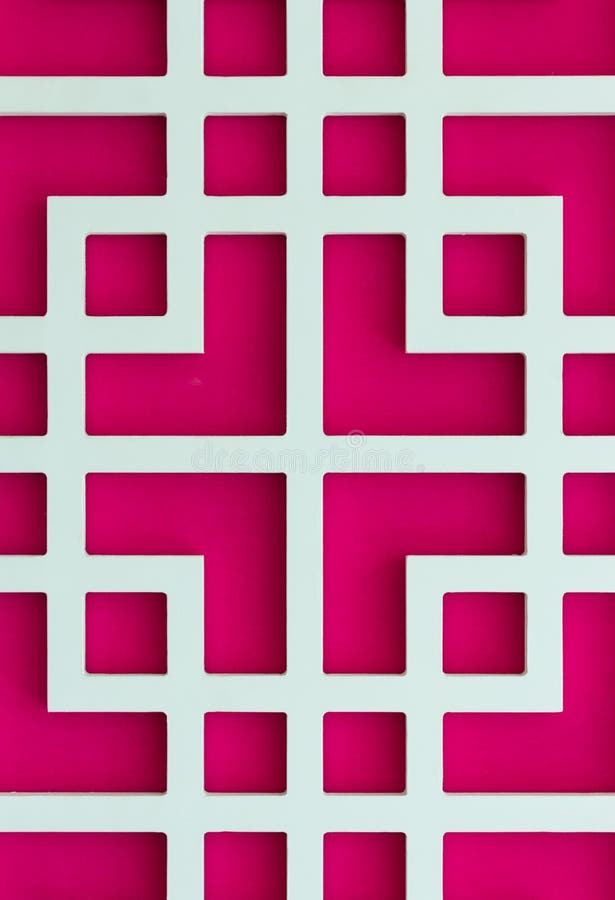Closeup Chinese Pattern on Pink Background Stock Photo - Image of ...