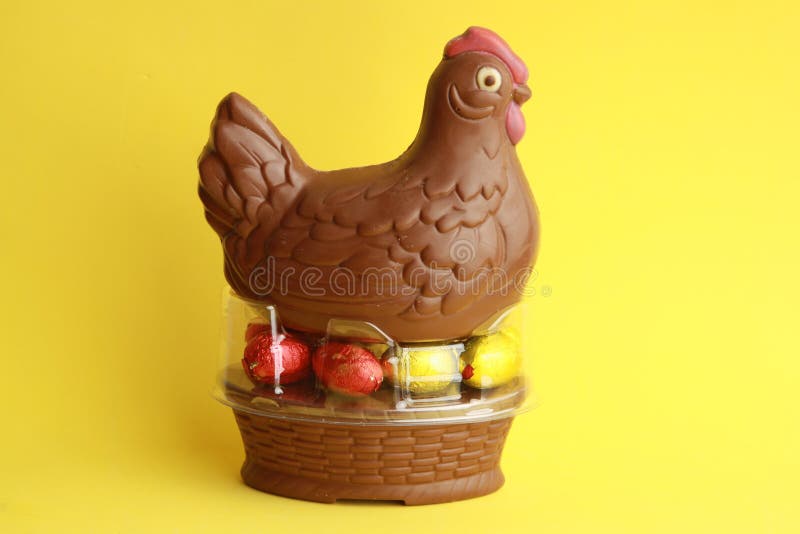 Chocolate Chicken and Eggs for Easter Stock Image - Image of easter ...