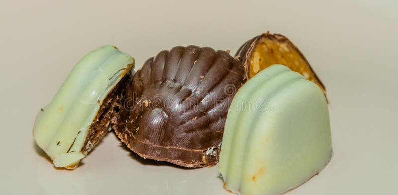 Closeup of Chocolate Confectioneries Stock Photo - Image of ...