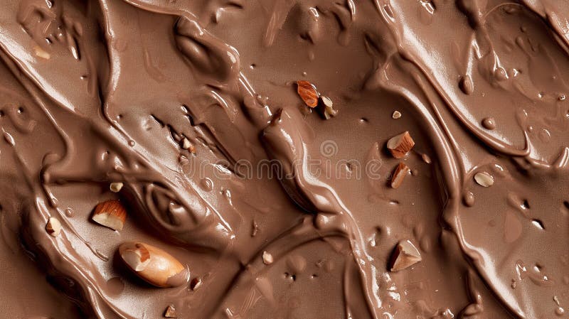 A Closeup of the Chocolate Hazelnut Ice Cream Texture, Highlighting Its ...