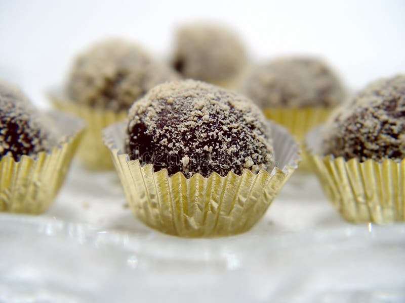 Closeup of Chocolate Truffles Stock Photo - Image of abstract, yummy: 81980