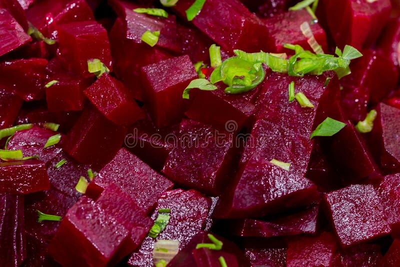 Closeup of Chopped Cooked Beets Stock Image - Image of colorful ...