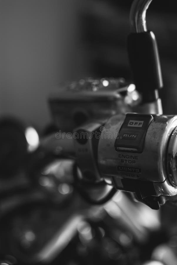 Closeup of Chopper Dashboard and Gauges. Stock Photo - Image of ...
