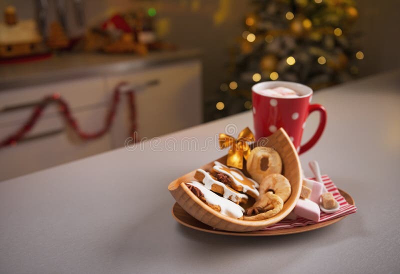 Christmas Snack on the Festive Table Stock Image - Image of holiday ...
