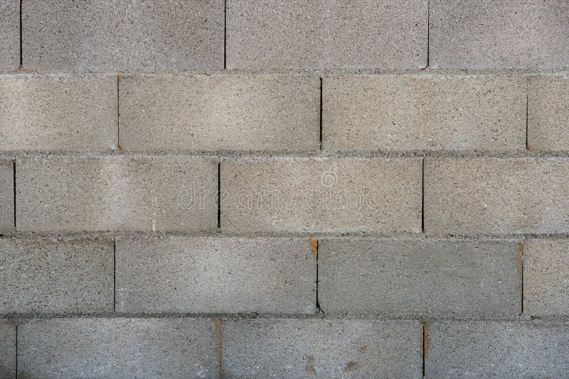 Closeup of a Cinderblock Wall Stock Image - Image of construction ...