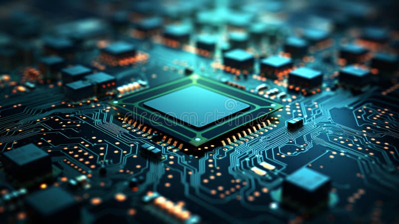 Closeup of a Circuit Board. Ideal for Technology, Engineering, Computer ...