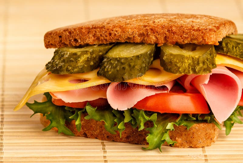 Ham Sandwich The Classic Meal Stock Image - Image of cheddar, cuisine ...