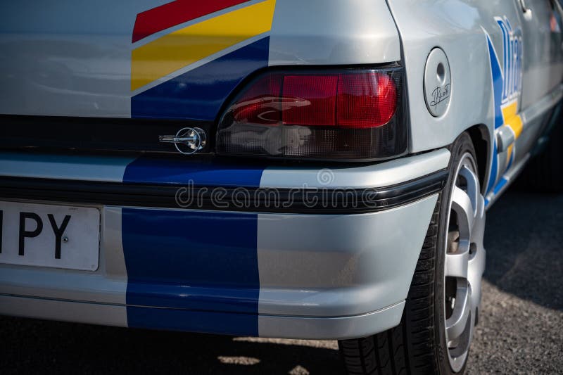 Closeup of a Classic Renault Clio Williams First-generation Rally Car ...