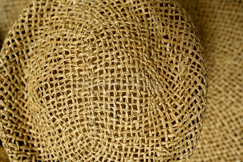 Closeup of a Classic Summer Straw Hat Stock Image - Image of headgear ...