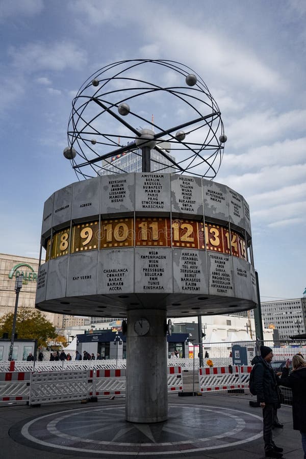 Closeup of a Clock in the City Centre of Berlin Editorial Stock Photo ...
