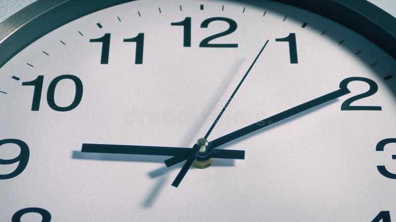 Clock Hands Moving Closeup Shot Stock Footage - Video of lunchtime ...