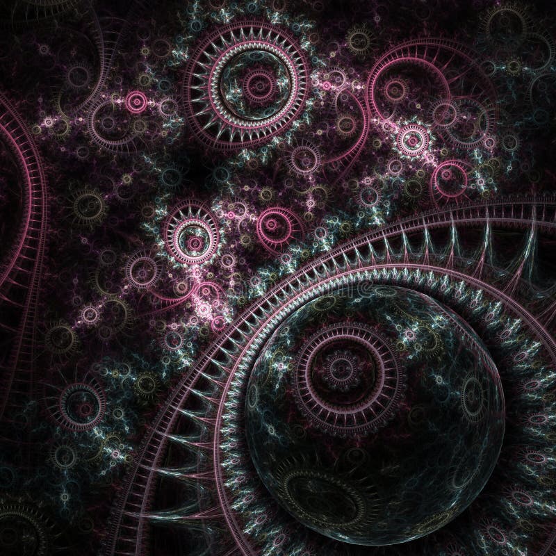 Closeup of a Clockwork, Steampunk Watch Pattern Stock Illustration ...