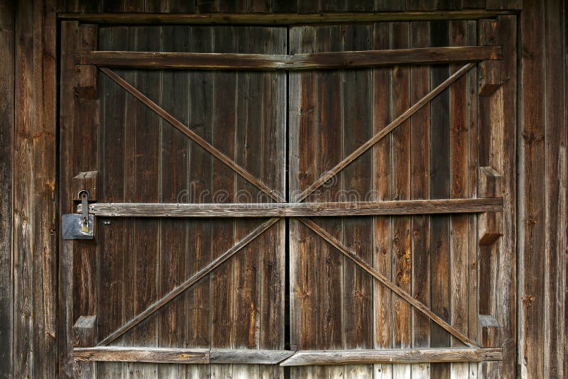 Closed barn gate stock image. Image of design, bronze - 210017977