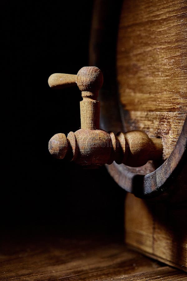 Closeup of Old Oak Barrel. Front View. Stock Photo - Image of cork ...