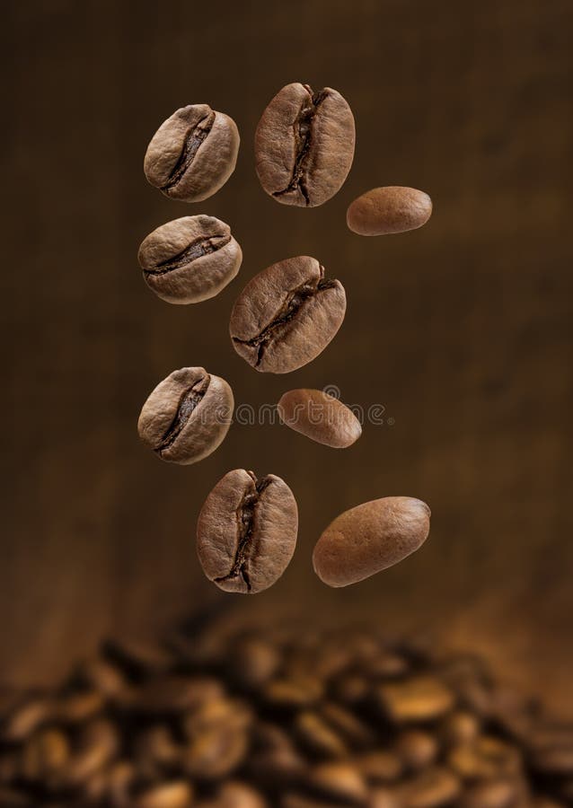 Coffee beans falling stock image. Image of aroma, caffeine - 99118927
