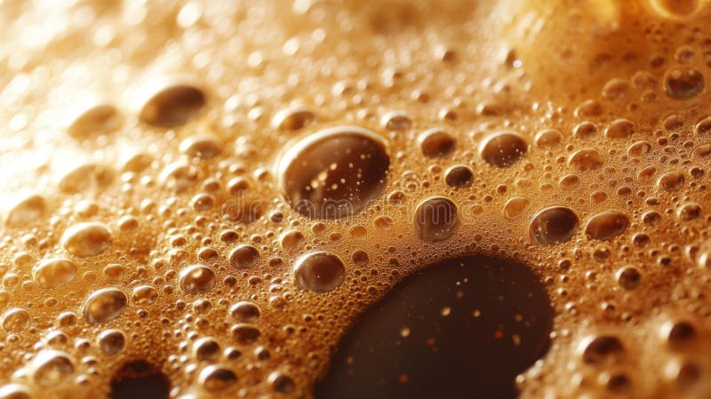 Closeup Coffee Crema Bubbles Texture Detail Stock Illustration ...