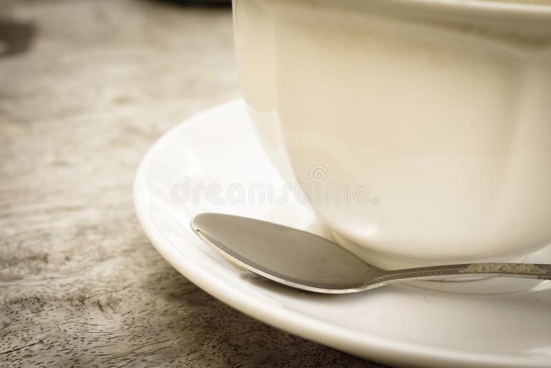 Closeup Coffee Cup with Spoon Stock Image - Image of clean, spoon: 38438227