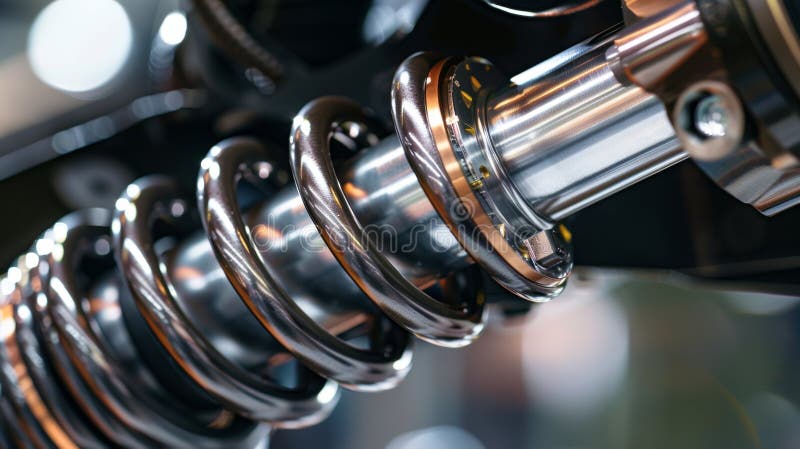 A Closeup of a Coilover Suspension Showcasing the Adjustable Spring ...