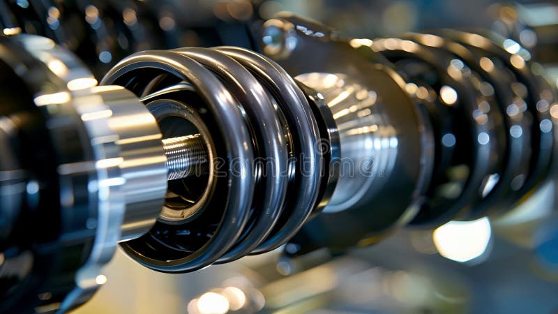A Closeup of a Coilover Suspension Showcasing the Adjustable Spring ...