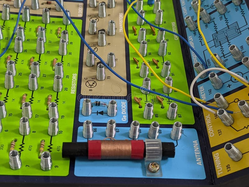 Closeup of Coils on an Electrical Circuit Board Stock Photo - Image of ...