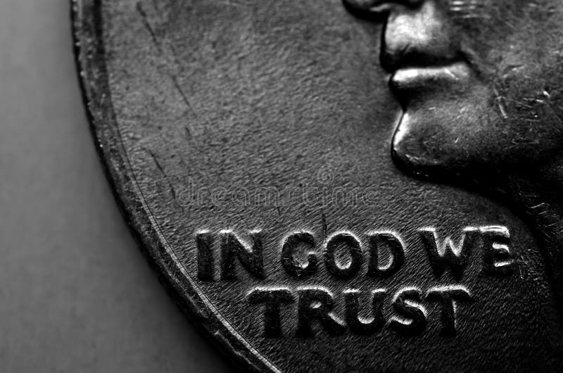 Closeup of Coin with in God we Trust Stock Photo - Image of currency ...