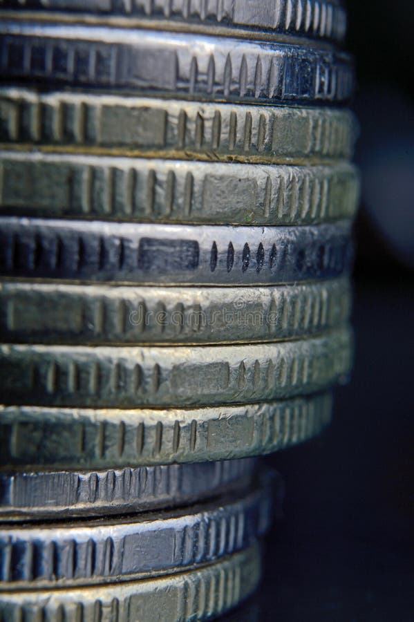 A stack of coins stock image. Image of level, exchange - 188827765
