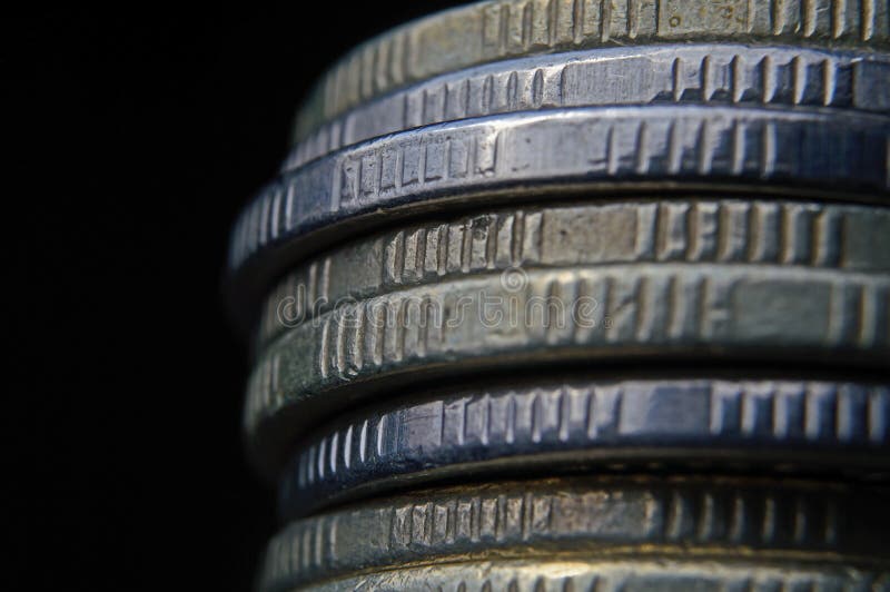 A stack of coins stock image. Image of level, exchange - 188827765