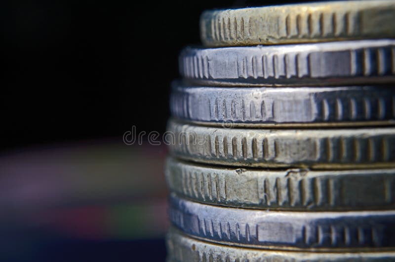 A stack of coins stock image. Image of level, exchange - 188827765