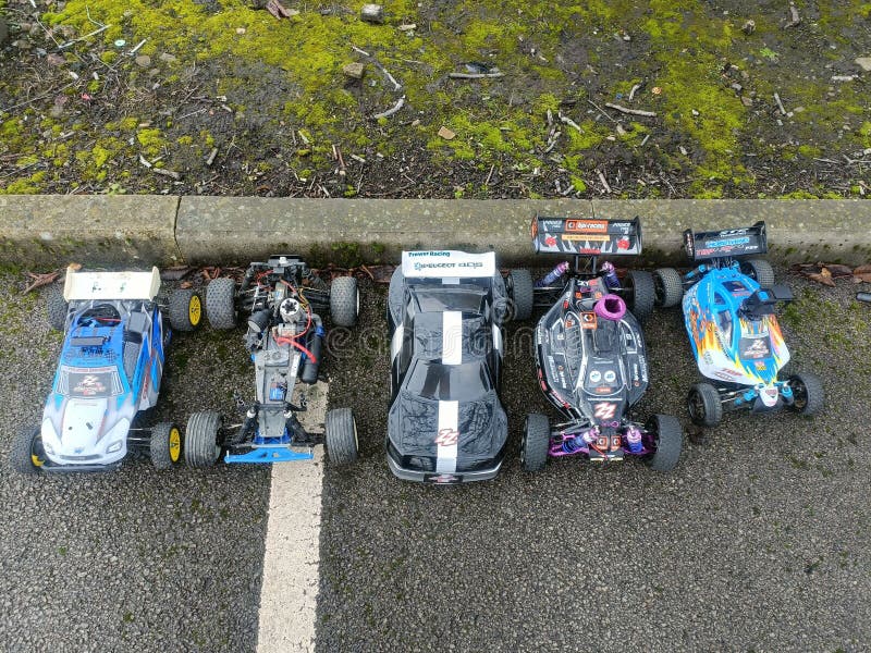 Closeup of a Collection of Toy Cars on an Asphalt Editorial Stock Image ...
