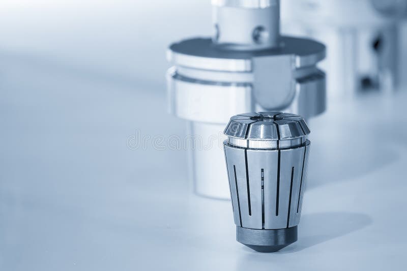 The CNC Part ,collet Spare Parts Stock Photo - Image of grip, machine ...