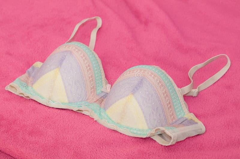 Closeup of Colorful Lace Bra Stock Photo - Image of romantic, passion ...