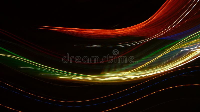 Closeup of Colorful Light Trails on a Dark Background - Great for ...