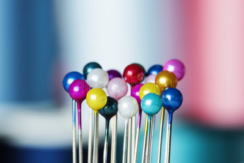 Colorful of pins stock photo. Image of textileindustry - 58928940