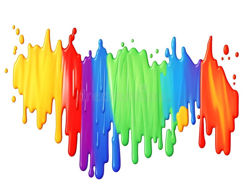 Closeup of the Coloring Paints Stock Illustration - Illustration of ...