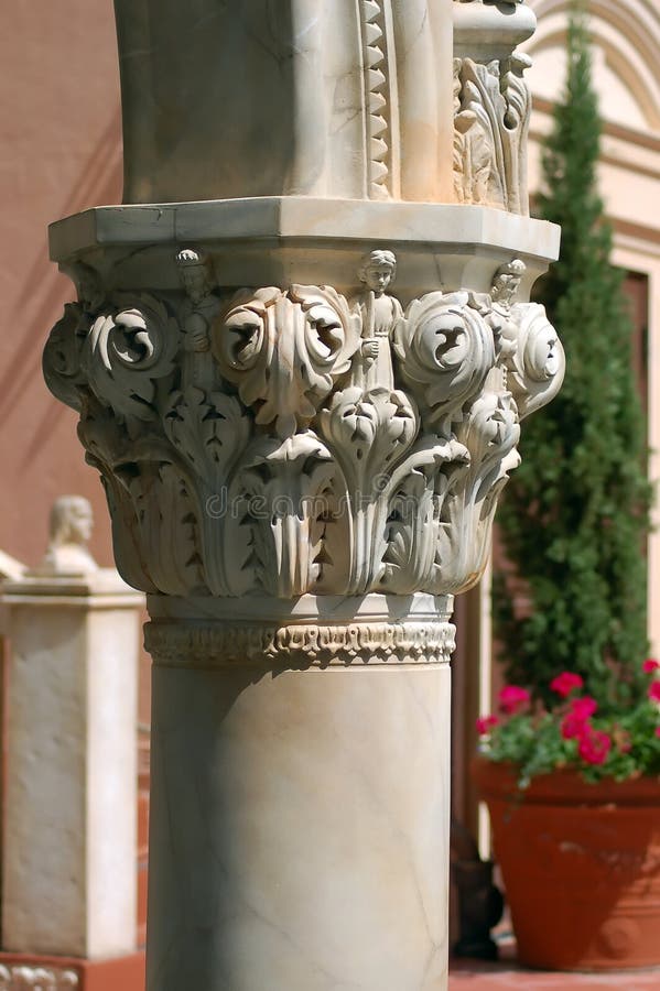 Closeup of Old Column stock photo. Image of roman, abacus - 69767528