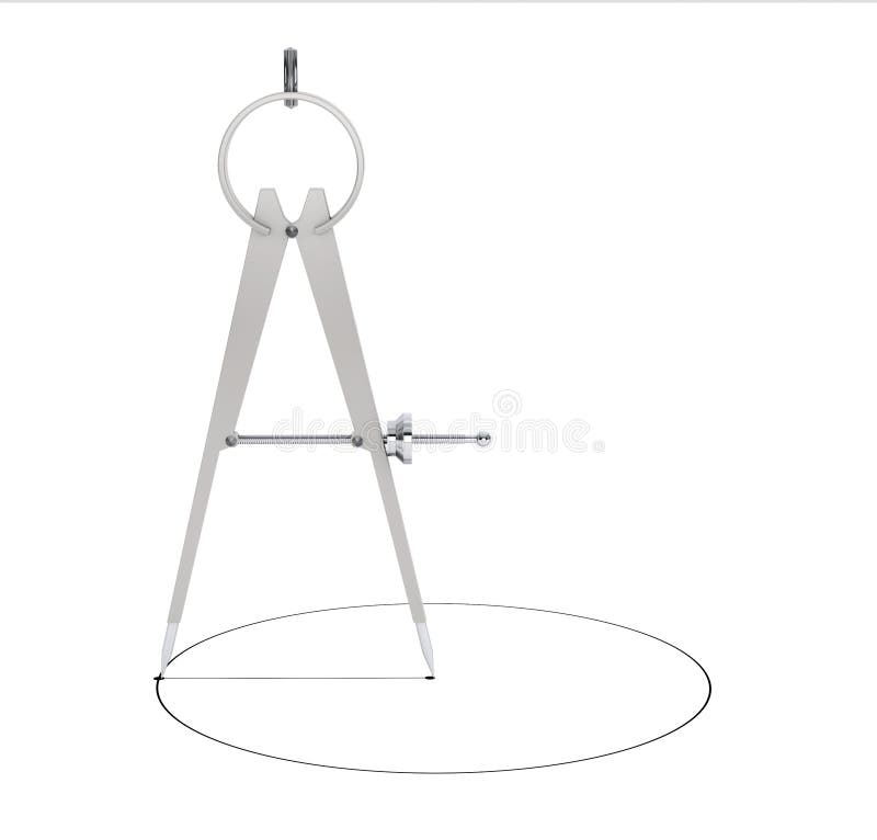 Closeup Compass Drawing stock illustration. Illustration of abstract ...