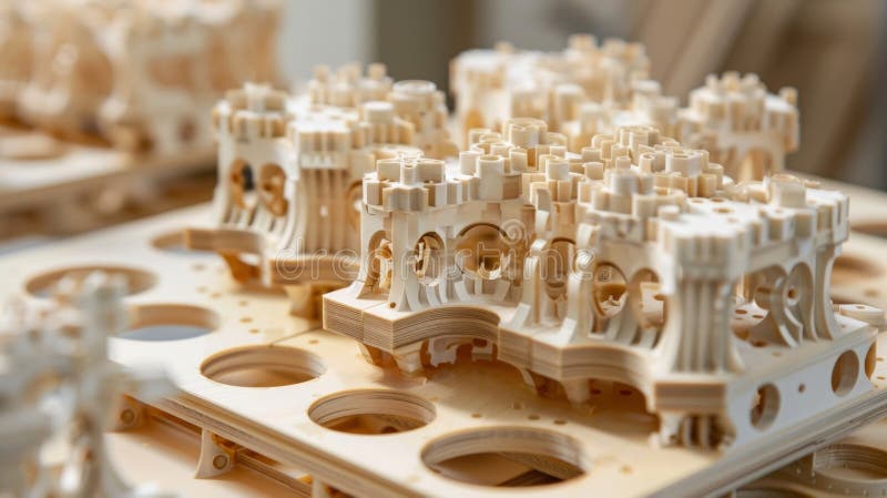 Closeup of a Complex Prototype Model Made Up of Multiple Components ...